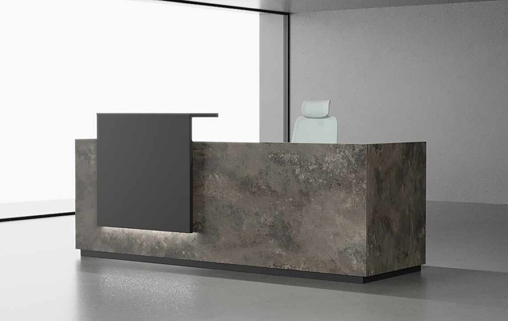 Sync Reception Desk Black Leg | Modern Reception Furniture UAE