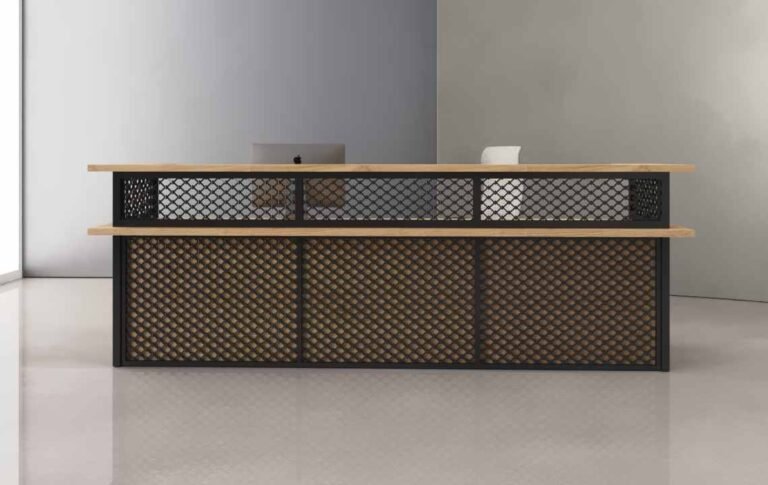 Net Reception Desk Black Leg | Elevate Your Reception Area UAE