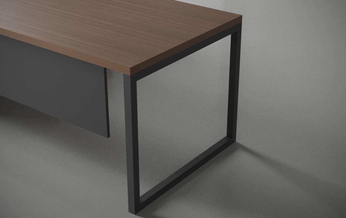 Tron L Shaped Executive Desk v2 Closed Type Black Leg UAE