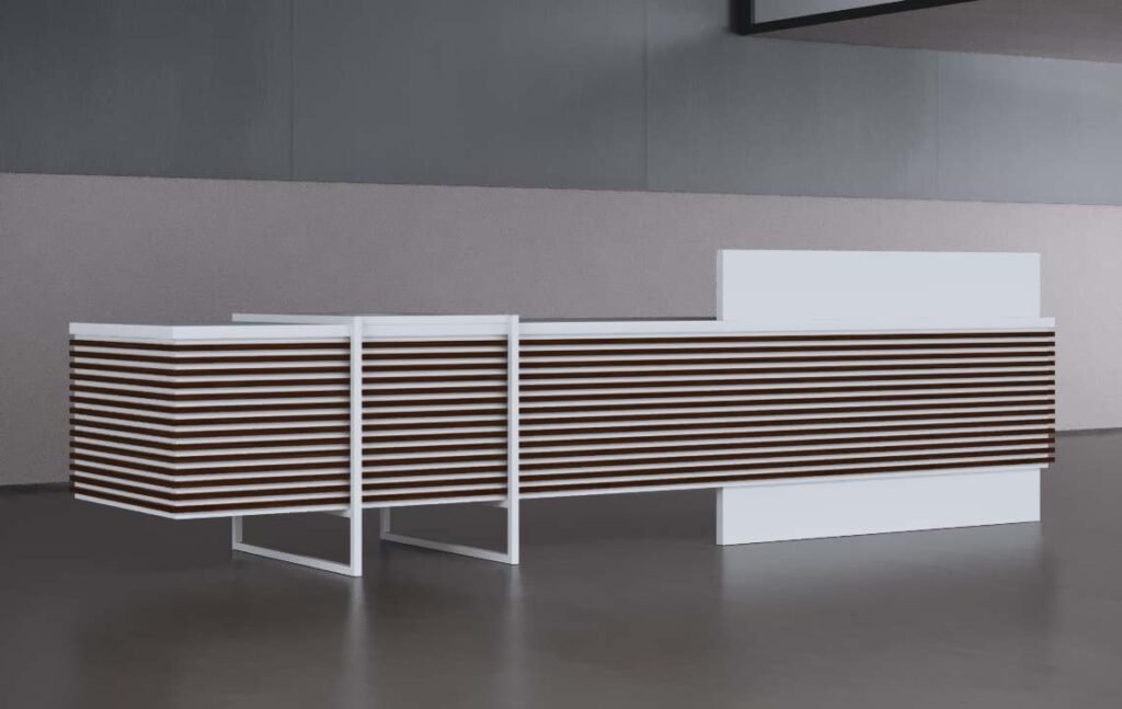 Sync Reception Desk Black Leg | Modern Reception Furniture UAE