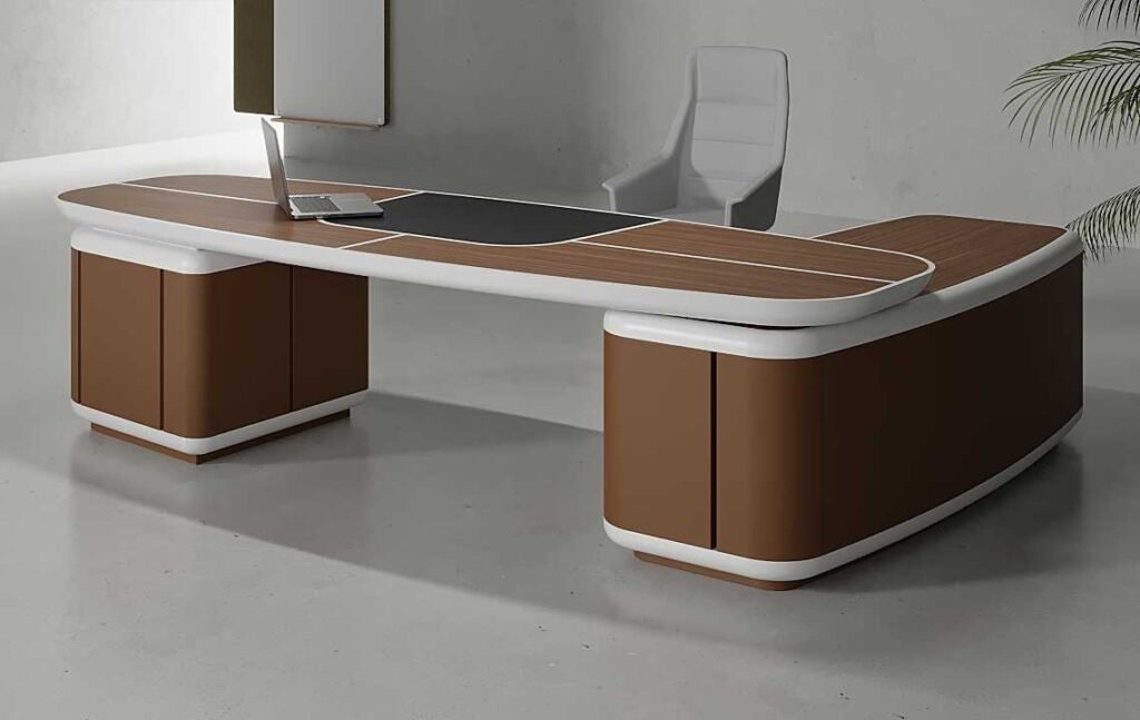Sivo L-Shaped CEO Executive Desk - Elegant Office Furniture