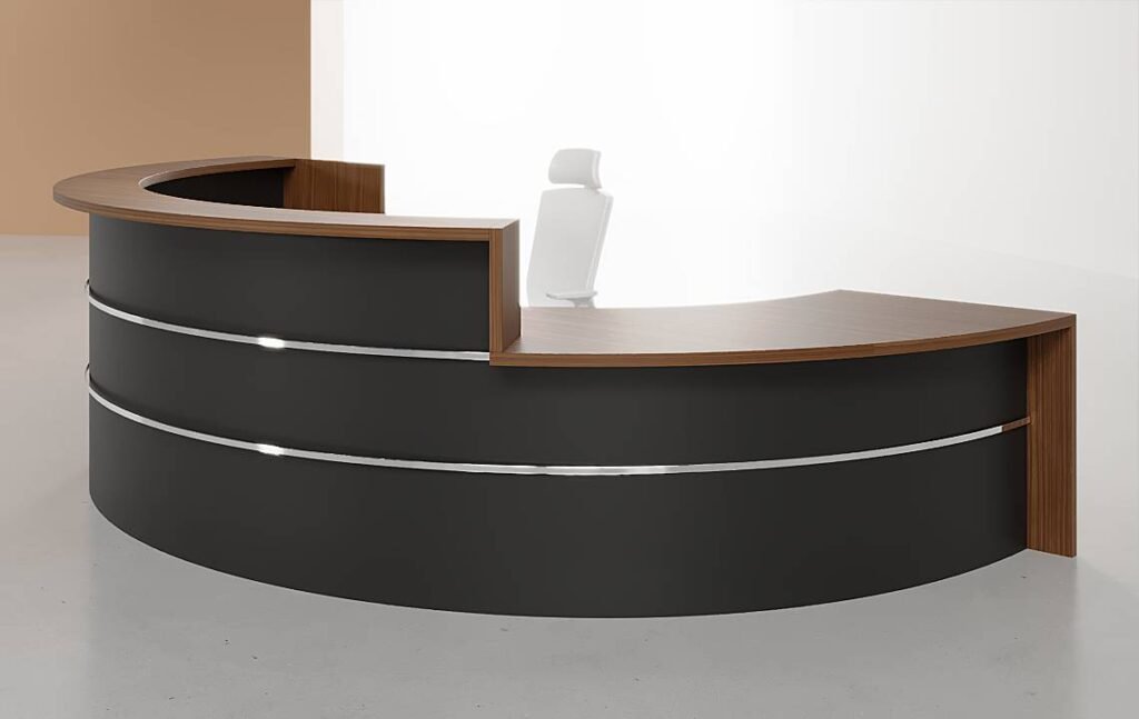 Buy Curved Reception Desks UAE | Custom-Made Office Desks