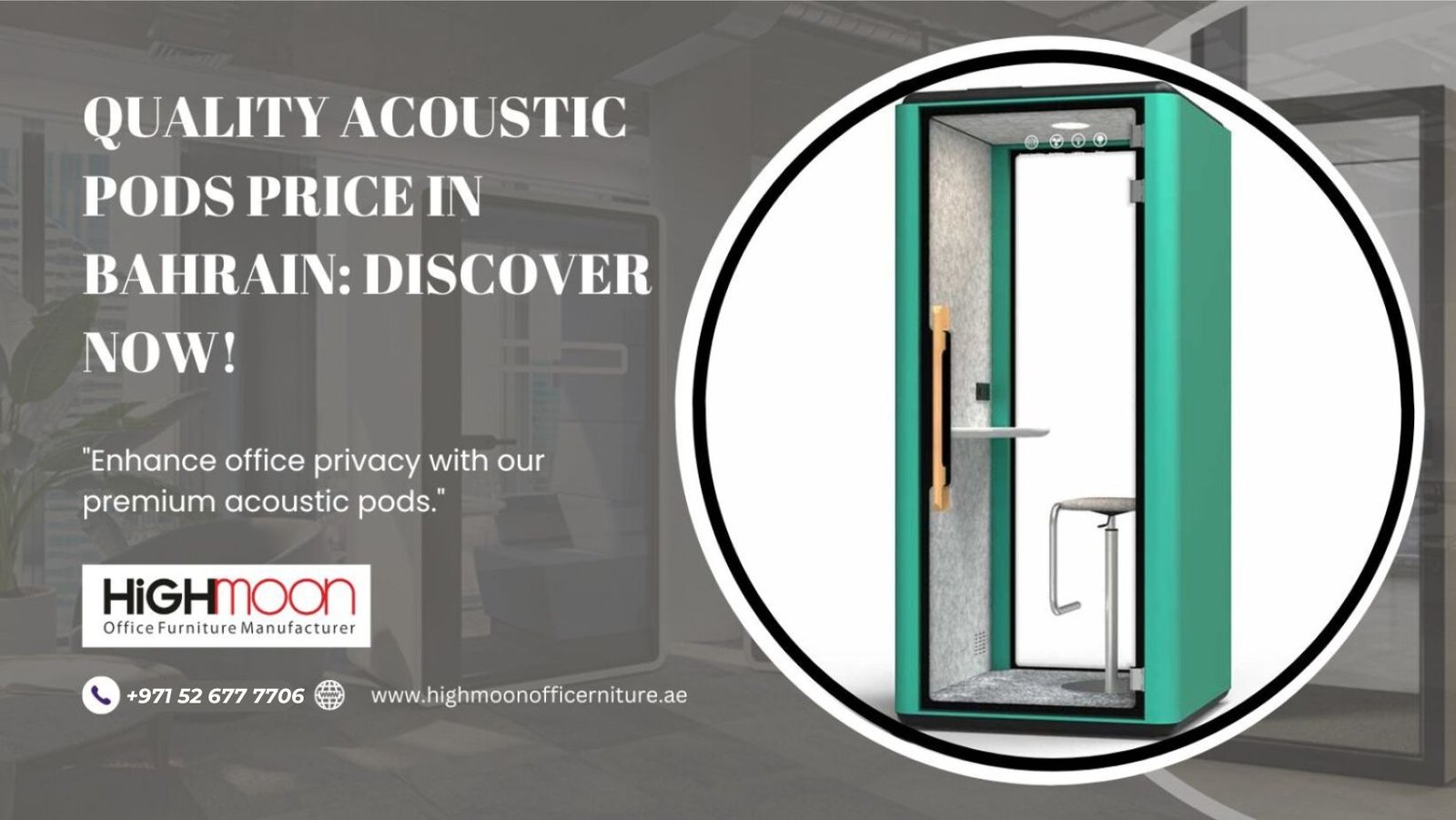 Quality Acoustic Pods Price in Bahrain: Top-Quality Booths