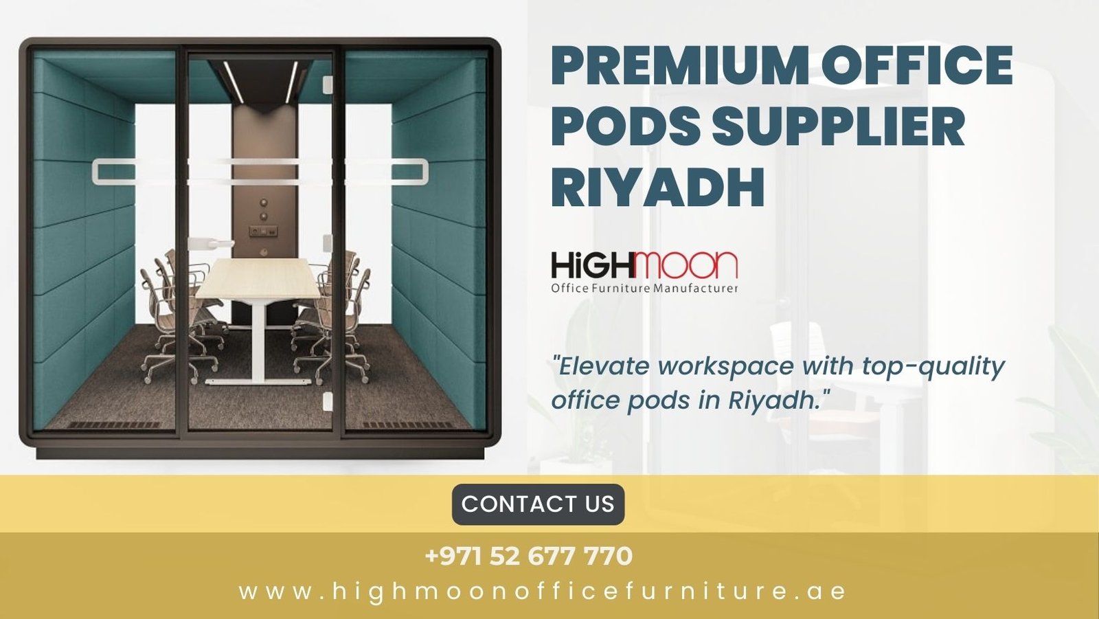 Quality Office Pods Supplier in Riyadh: Highmoon Office Furniture